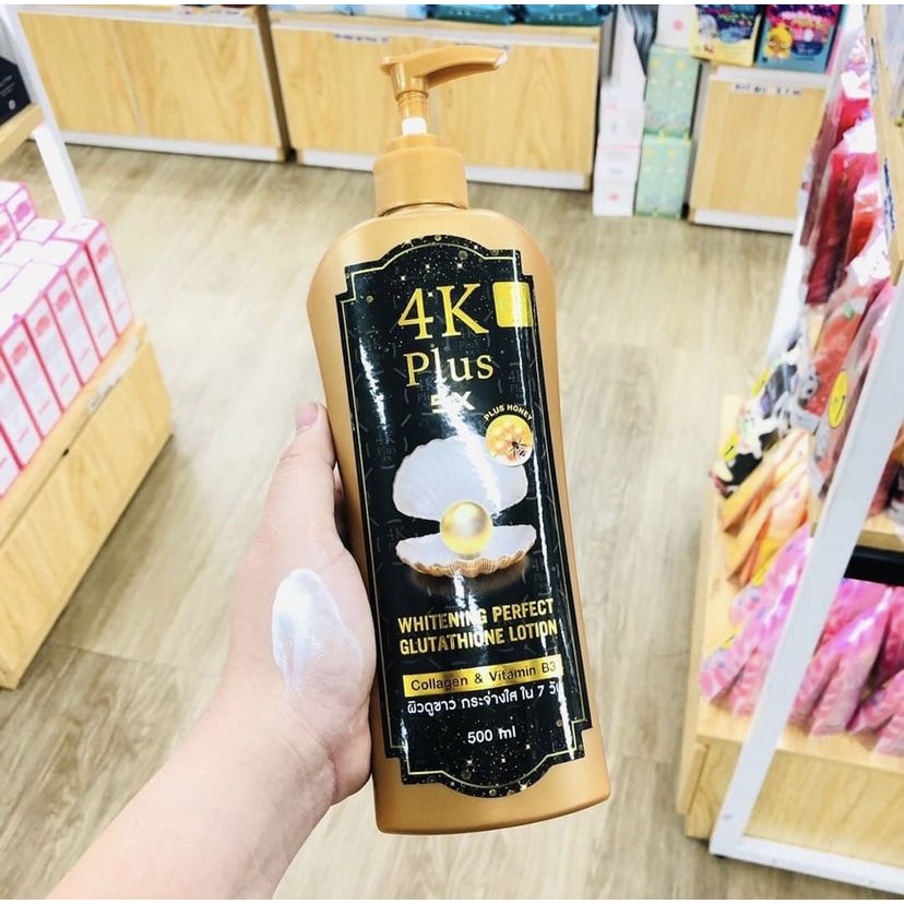 Jual 4K PLUS LOTION 5X WHITENING PERFECT GLUTATHIONE LOTION 500ML ...