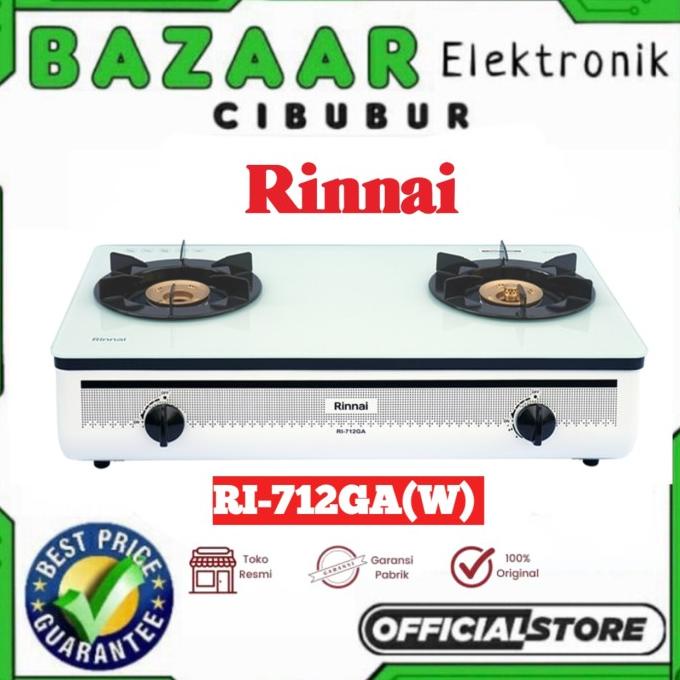 Jual KOMPOR GAS RINNAI 2 TUNGKU RI712GAW/ RI 712 GAW TEMPERED GLAS ...
