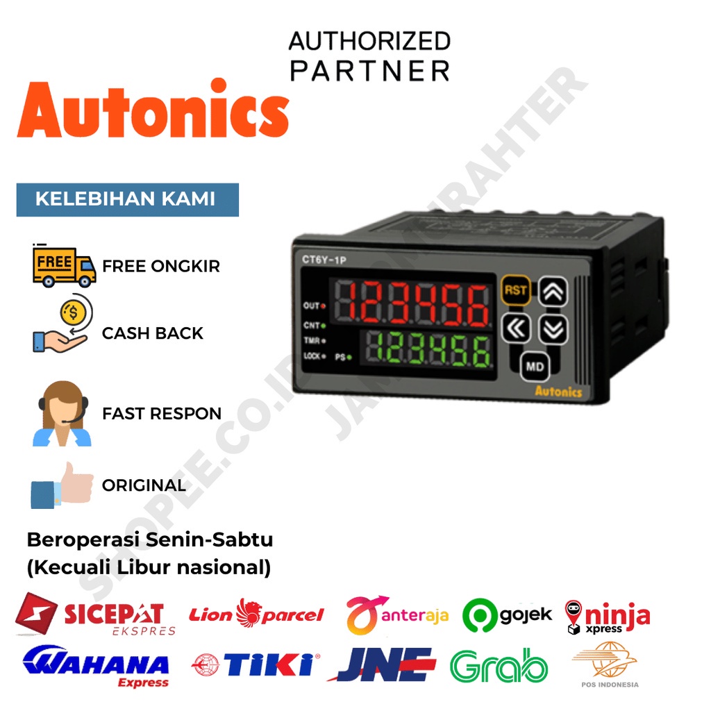 Jual AUTONICS COUNTER TIMER DIGITAL CT6Y-1P4 - 100-240VAC | Shopee ...