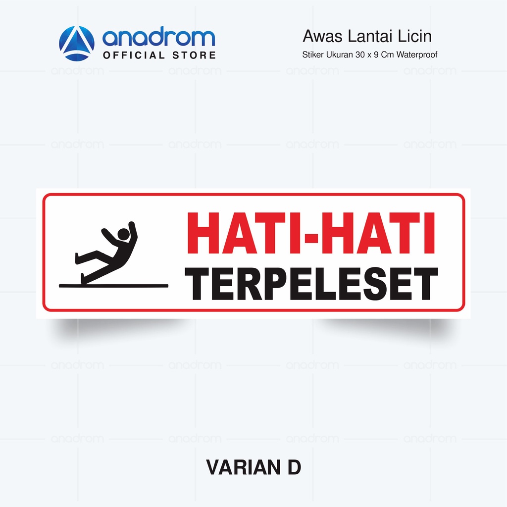 Jual Stiker Awas Lantai Licin I Size 30x9 Cm I Anadrom 3202 | Shopee ...