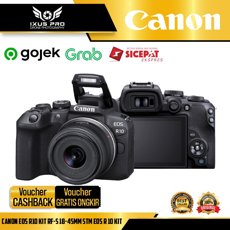 Jual Canon EOS R10 Kit RF-S 18-45mm STM EOS R 10 Kit 18-45 | Shopee ...