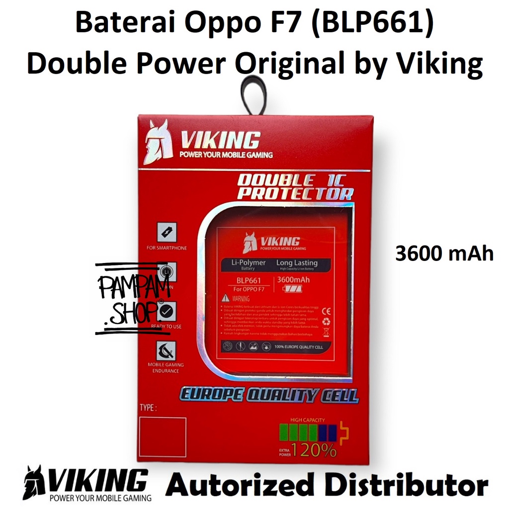 Jual Baterai VIKING Double Power Original Oppo F7 BLP661 BLP 661 Batre ...