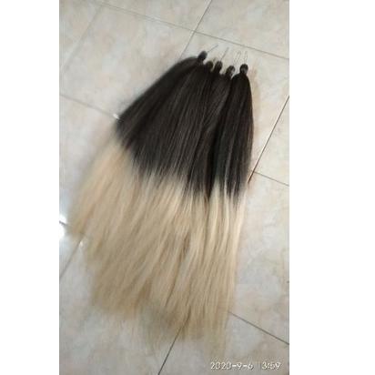 Jual Harga Spesial Rambut Cemara Ombre 2 warna hitam putih tulang ...