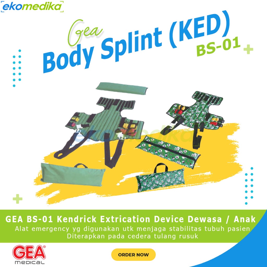 Jual GEA BS-01 Body Splint KED - Kendrick Extrication Device Dewasa / Anak Penyangga Punggung ...