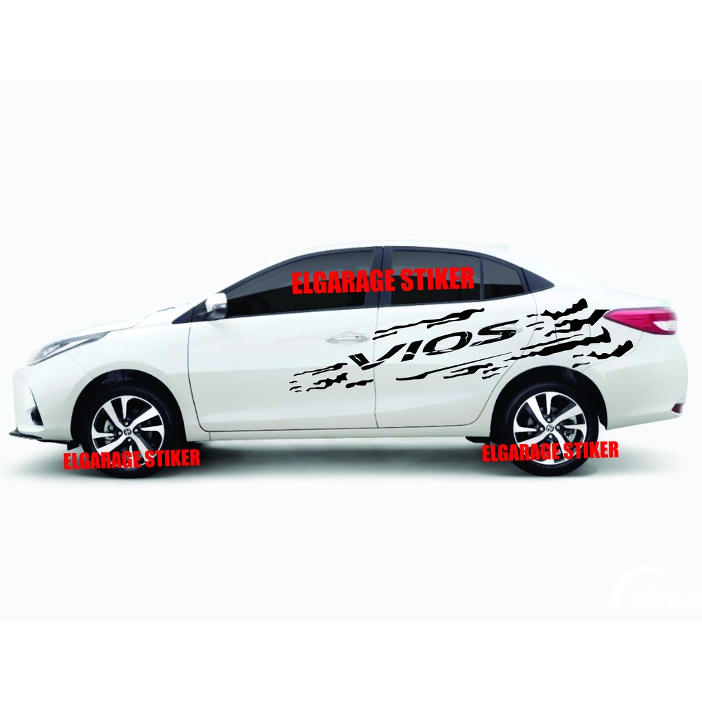 Jual Stiker mobil toyota vios stiker body mobil vios cutting stiker ...