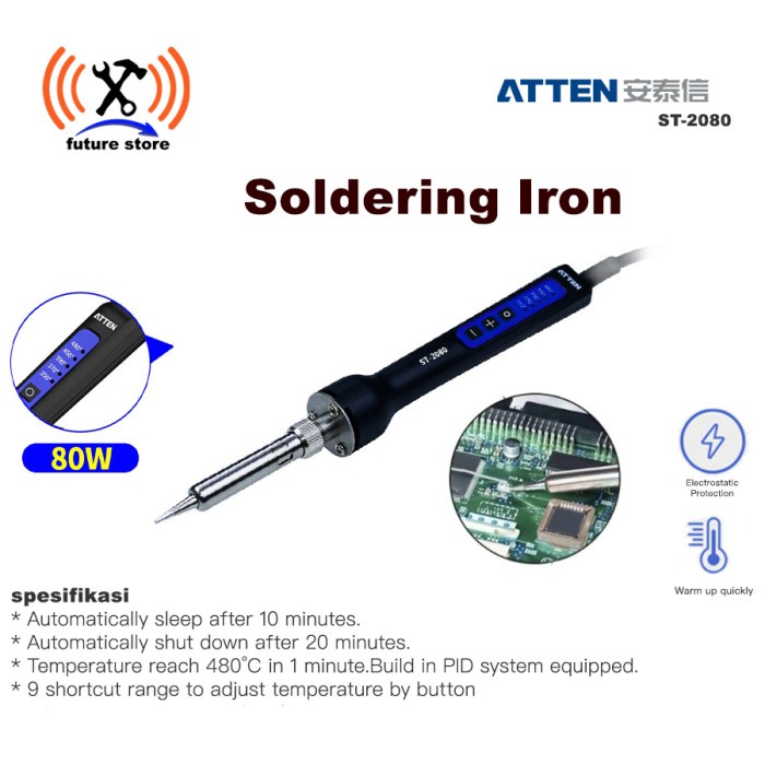 Jual ATTEN ST-2080 Solder Tangan 110V-240VAC 80W Original | Shopee ...