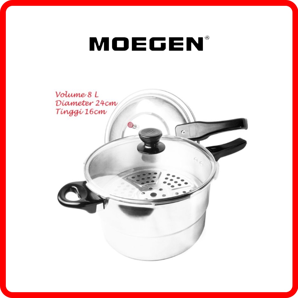 Jual Moegen Germany Panci Presto 8 Liter Pelunak Daging Presto Original / Panci Press Cooker 8 ...