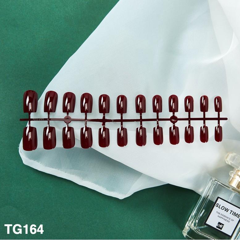 Jual 24 Pcs Kuku Palsu Polos Glossy TG164 + Lem / Fake Nails Manicure ...