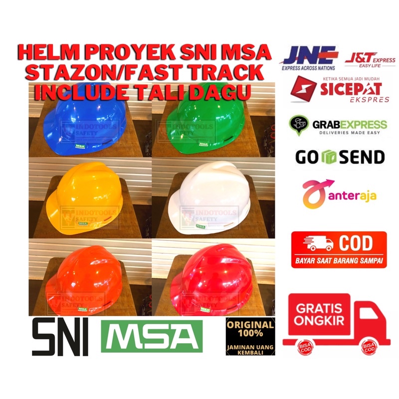 Jual HELM PROYEK MSA LOKAL STAZON / FAST TRACK FULL TALI DAGU DAN INNER ...