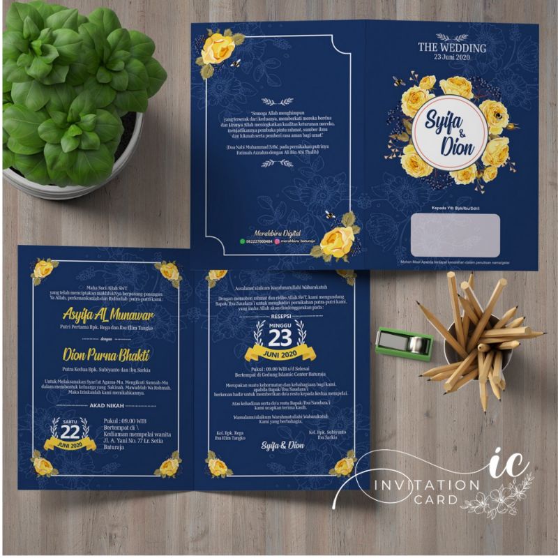 Jual UNDANGAN CUSTOM / UNDANGAN NIKAH / UNDANGAN MODERN | Shopee Indonesia