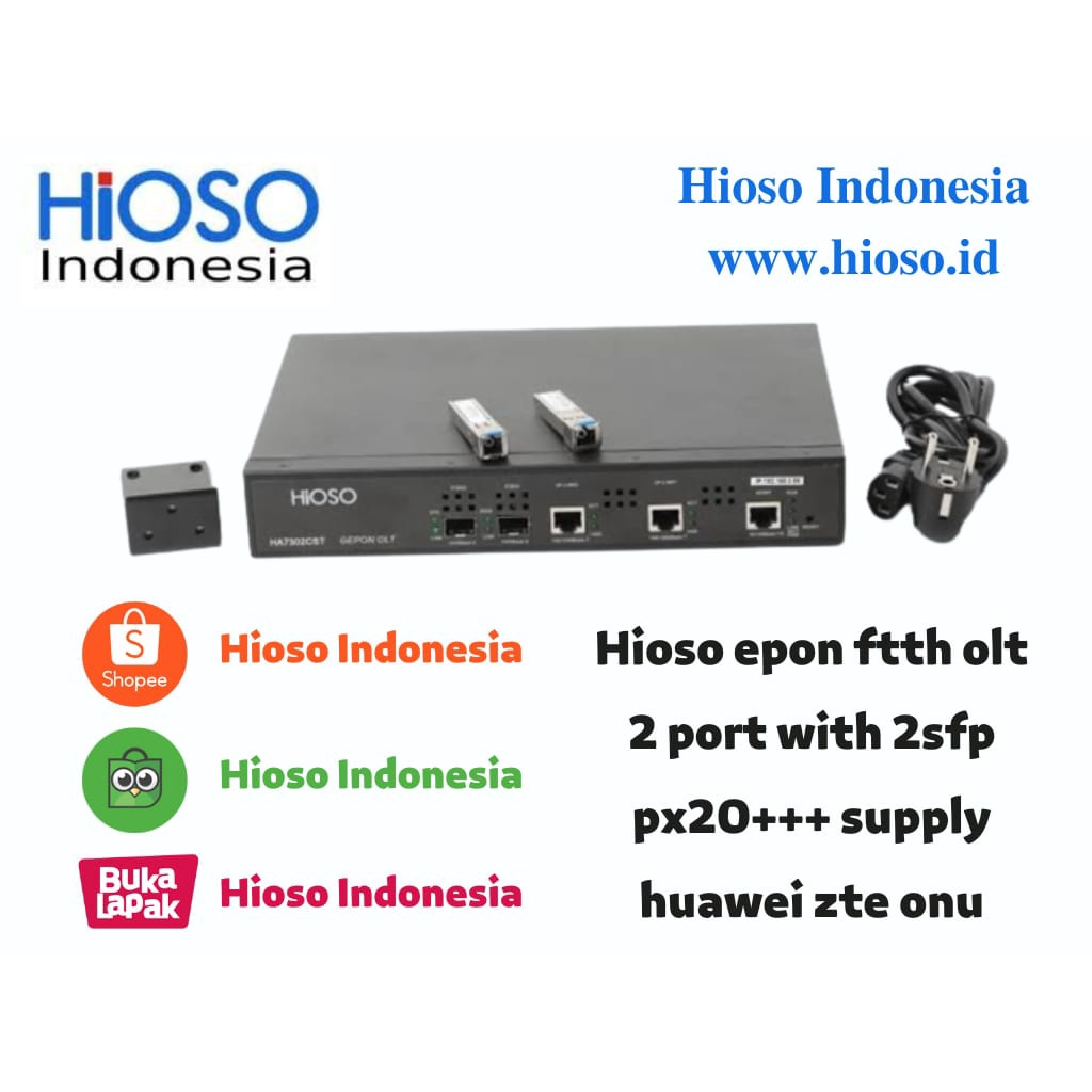 Jual Hioso HA7302CS HA7302CST epon ftth olt 2 port with 2sfp px20 ...