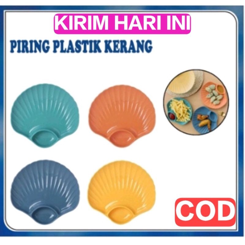 Jual Piring Plastik Model Kerang / Piring Kerang Shell Plate Kue Roti ...