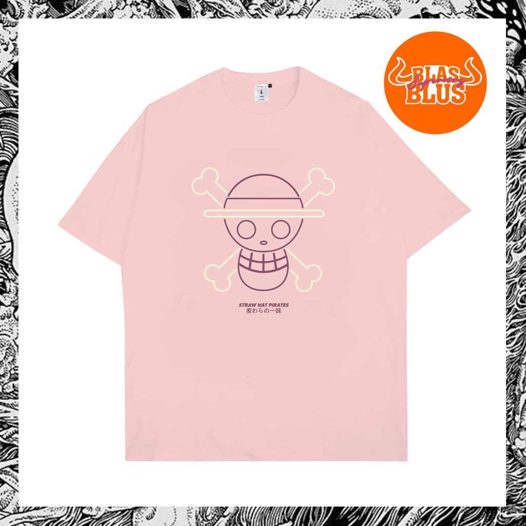 Jual Kaos Anime One Piece Straw hat Pirates Logo Kru Topi Jerami Unisex ...