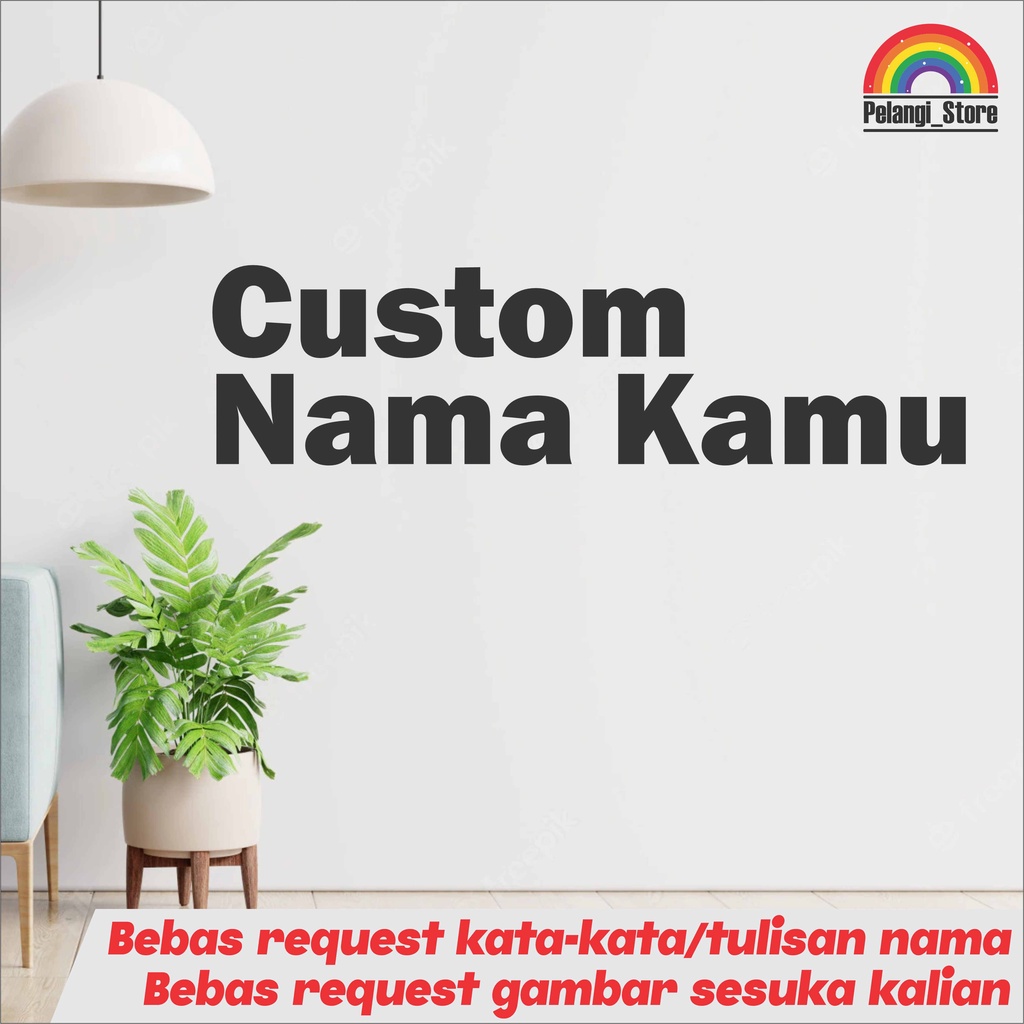Jual Stiker Dinding Custom / Wall Sticker Custom Nama / Tulisan ...