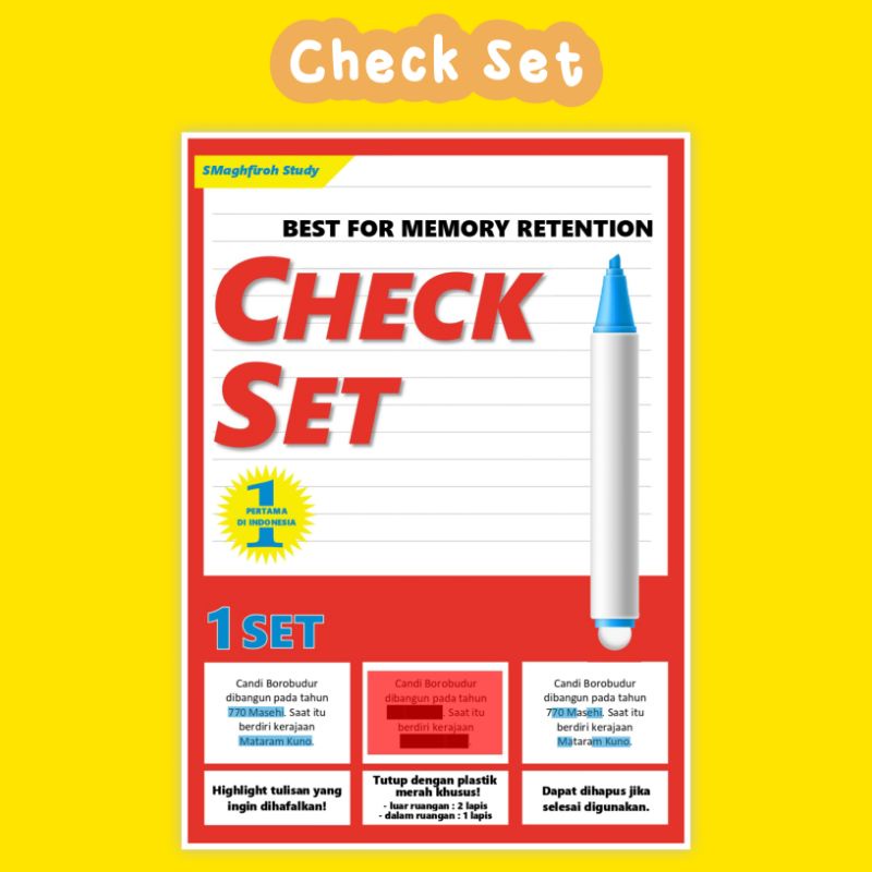 Jual CHECK SET - Alat Tulis Menghafal Ala Jepang PERTAMA DI INDONESIA ...