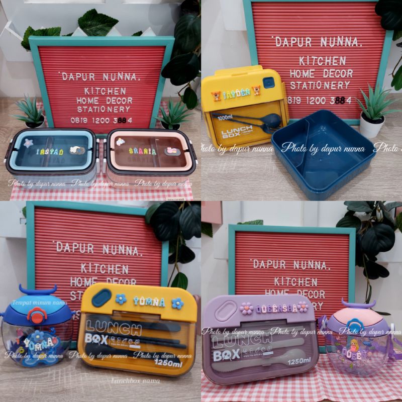 Jual DAPUR NUNNA ANEKA LUNCH BOX ANAK COSTUM NAMA | LUNCH BOX UNGU ...
