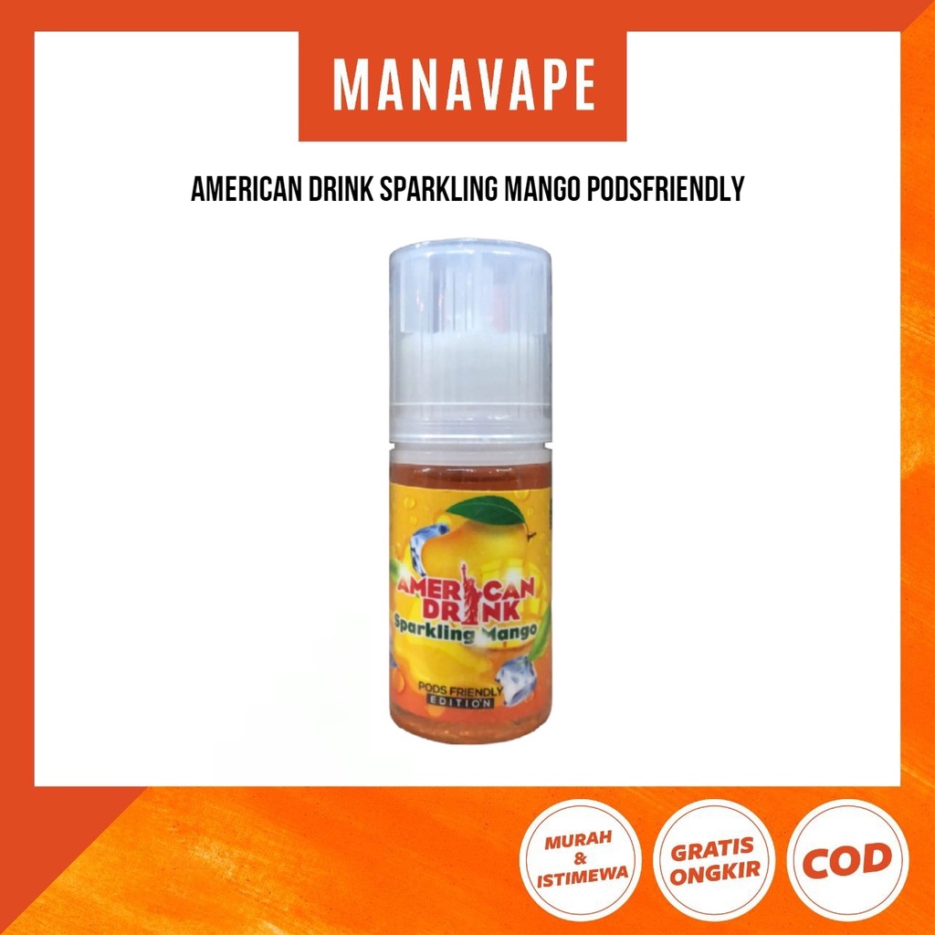 Jual AMERICAN DRINK SPARKLING MANGO PODS FRIENDLY 15ML / 14MG | Shopee ...
