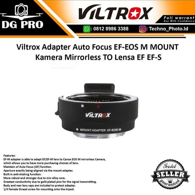 Jual Viltrox Ef-Eos M Adapter Auto Focus - Kamera Mirrorless To Lensa ...