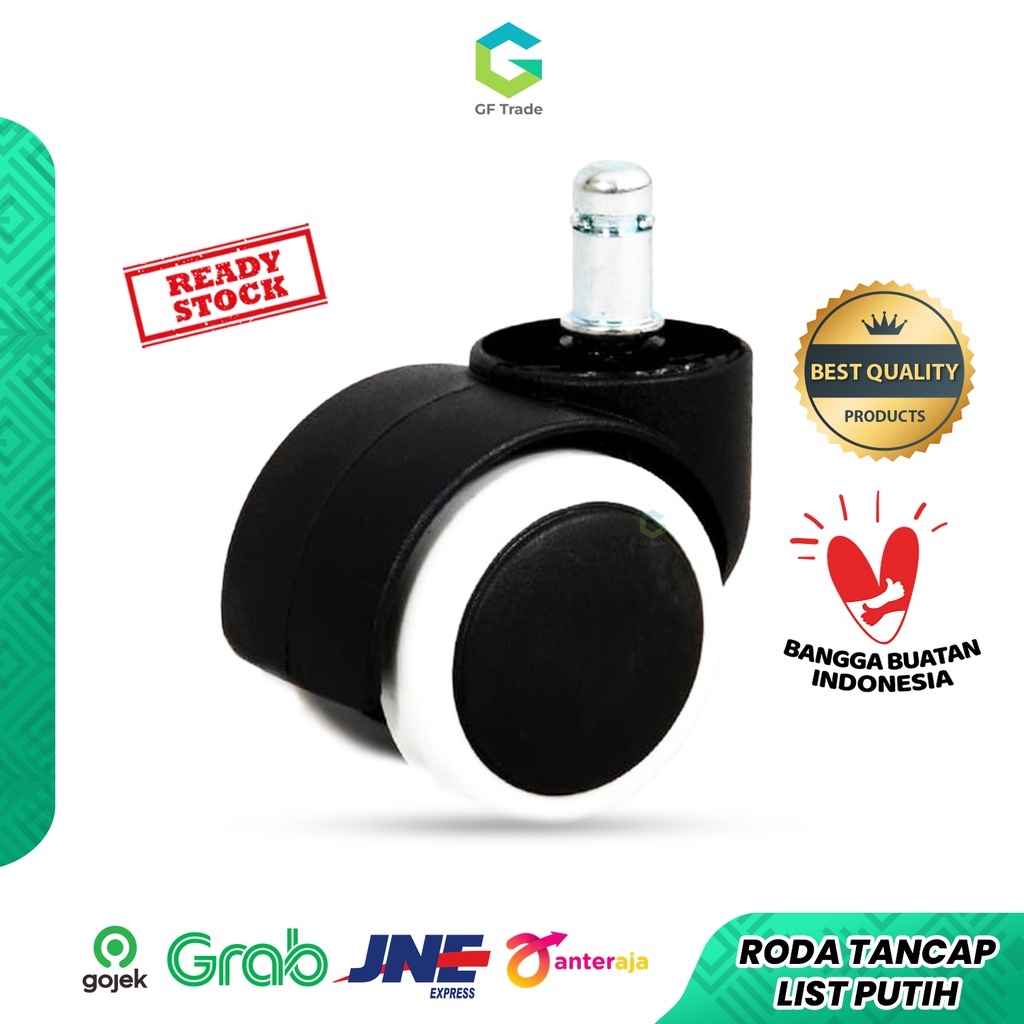 Jual Roda Kursi Kantor Tancap Dengan List Karet Putih (Baru) | Shopee ...