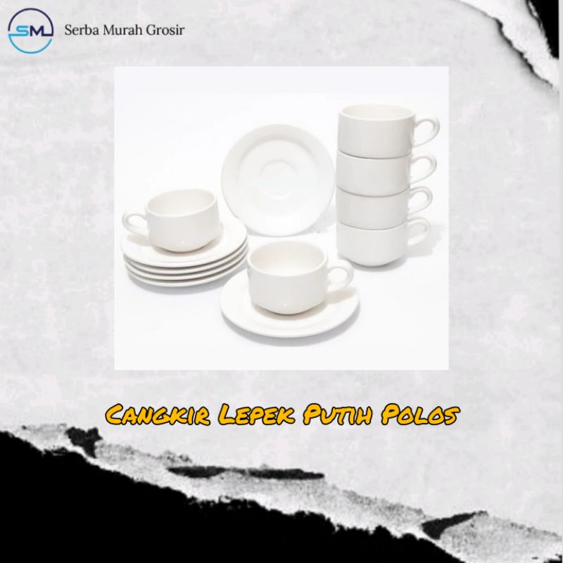 Jual Cangkir Lepek Putih Polos | Shopee Indonesia