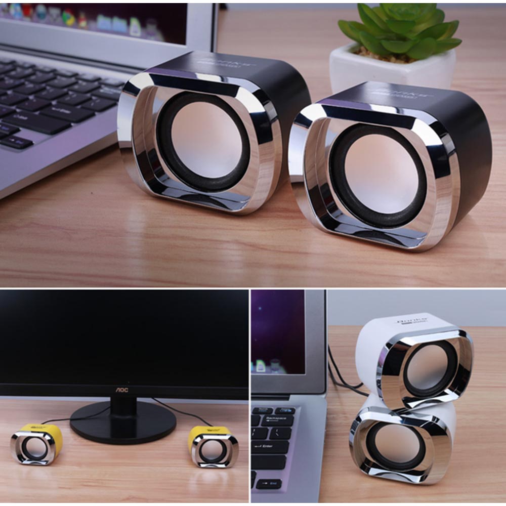 Jual Speaker Stereo 2.0 3W Spiker Sepeker Mini PC Laptop Komputer Full ...