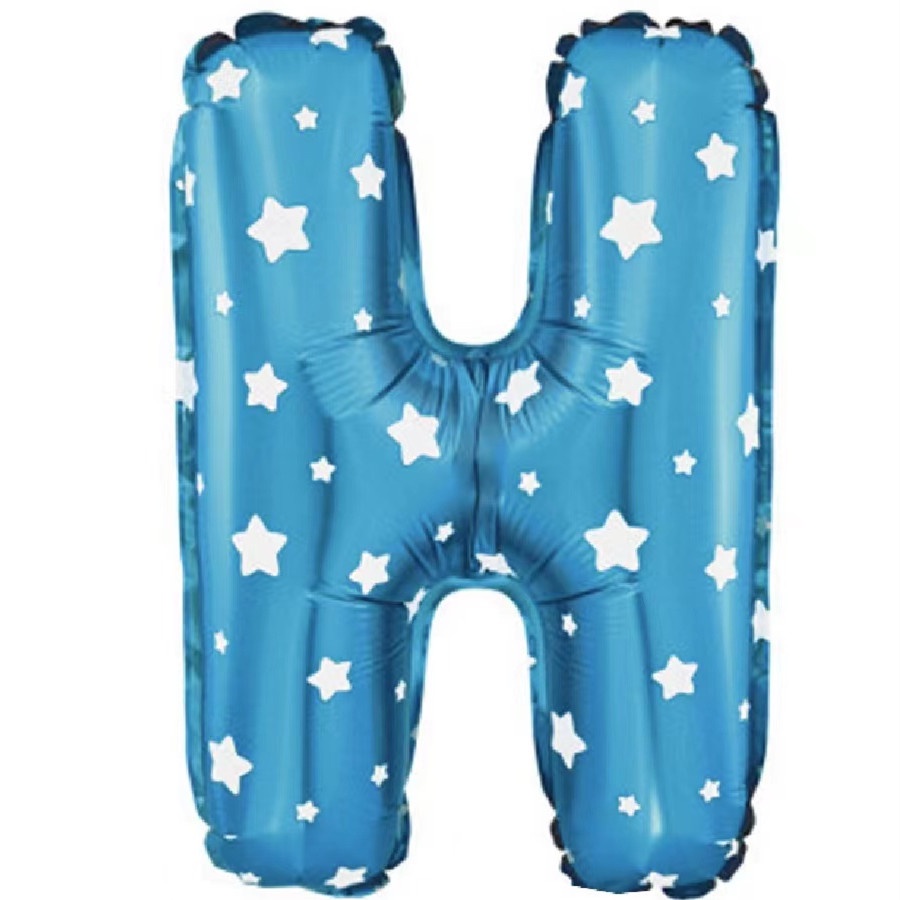 Jual BALON HURUF BIRU 40CM / BALON FOIL HURUF BIRU 40CM / BALON HURUF ...