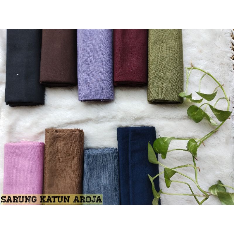 Jual Sarung Katun Polos Warna Remaja Santri Putra Putri Kemasan Pouch ...