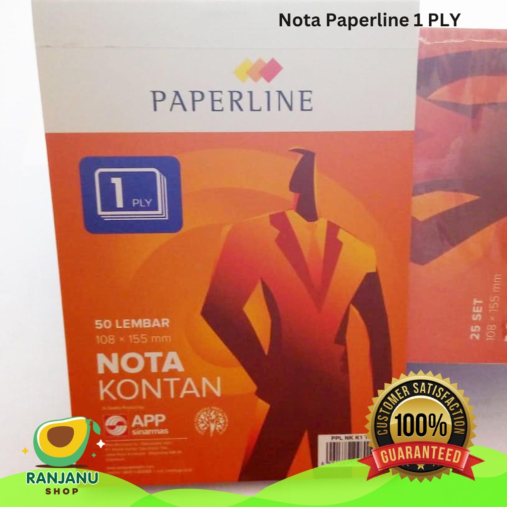 Jual NOTA KONTAN KECIL 1 PLY PAPERLINE / NOTA BON PAPERLINE 1 PLY (PCS ...