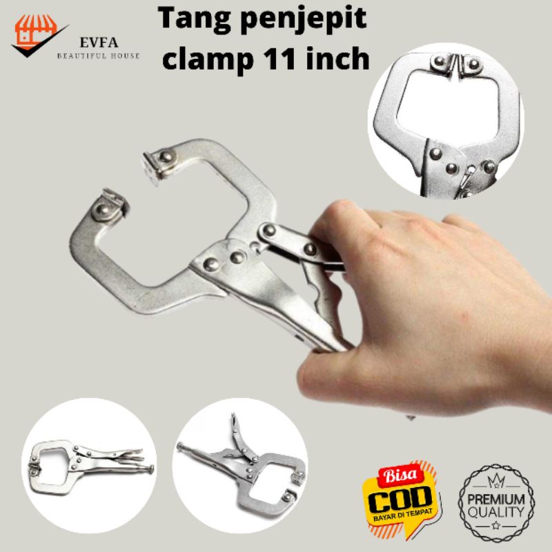 Jual tang penjepit vise grip welding mouth C clamp 11 inch | Shopee ...