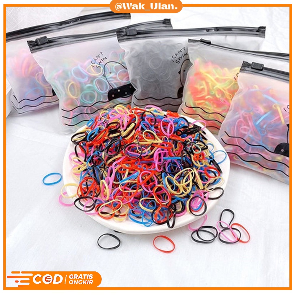 Jual KARET IKAT PENGIKAT RAMBUT ISI 600 PCS IKAT RAMBUT ANAK KECIL ...