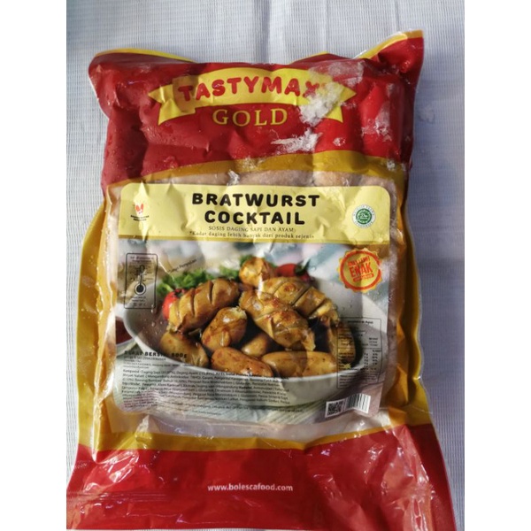 Jual Tasty Max Gold Bratwust Cocktail 500g Sosis Sapi Frozen Shopee Indonesia