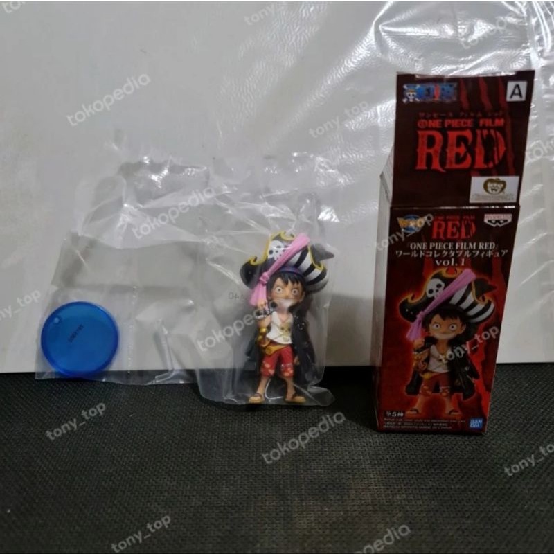 Jual WCF One Piece Luffy Film Red Monkey D Figure Gashapon Banpresto ...