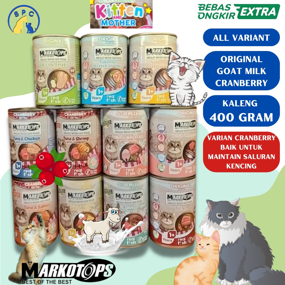 Jual MARKOTOP Kaleng 400 Gram Kitten Mother Cranberry Series All Varian ...