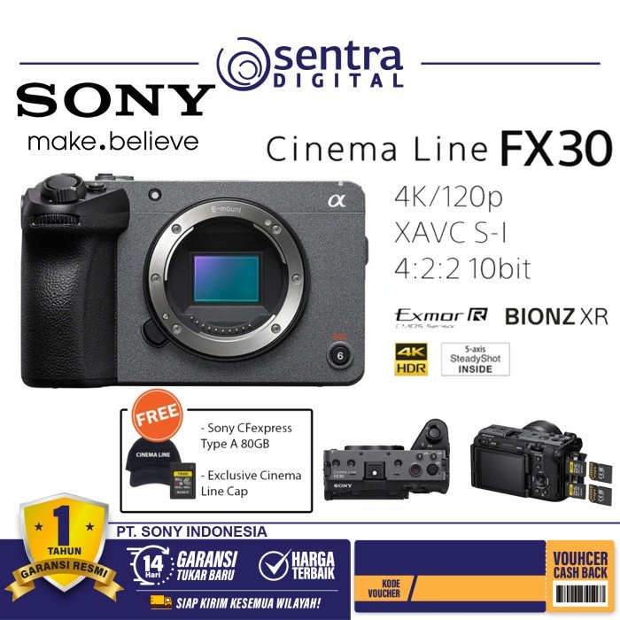 Jual Sony FX30 Digital Cinema Camera Sony FX30 Body only pwp | Shopee ...