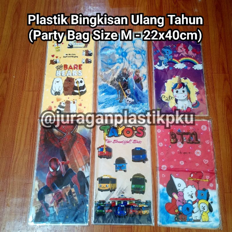 Jual ( SIZE M - 22x40 cm ) Plastik Bingkisan Snack / Souvenir Party Bag ...