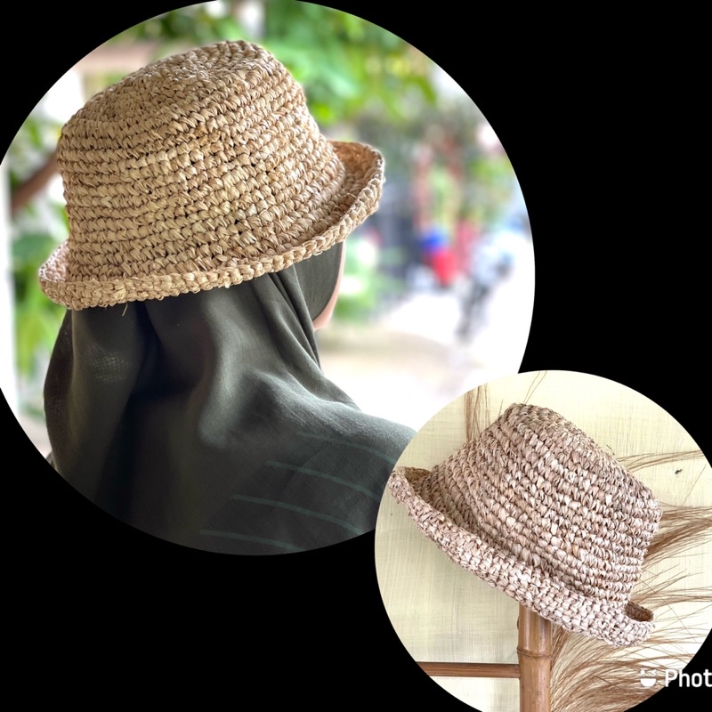 Jual Topi bulat gajih/topi pantai/topi santai | Shopee Indonesia