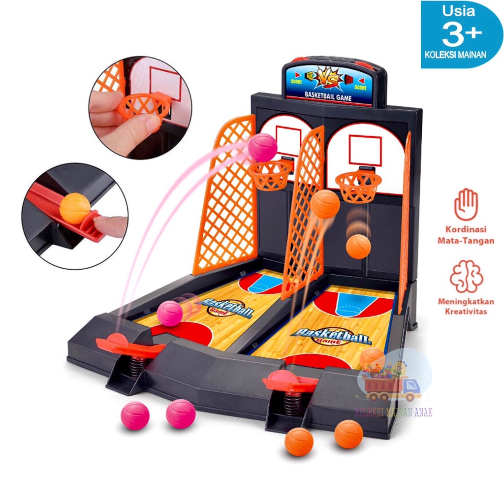 Jual Mainan anak basketball shooting board finger game set lomba jari ...