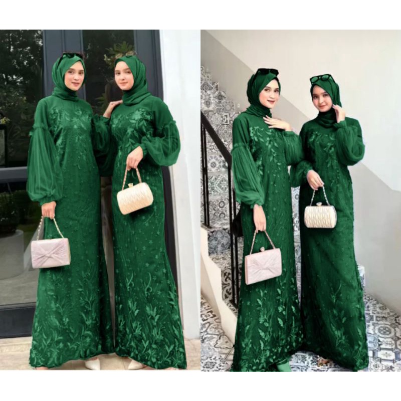 Jual MAXI MODELA GAMIS BRUKAT MUSLIM M L XL XXL GAMIS MURAH GAMIS PESTA ...