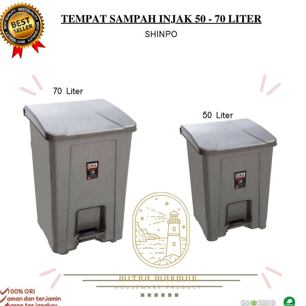 Jual SALE!! TEMPAT SAMPAH INJAK 50 - 70 LITER/ DUSTBIN / CHALLENGE SIP 750-790 / TONG SAMPAH ...