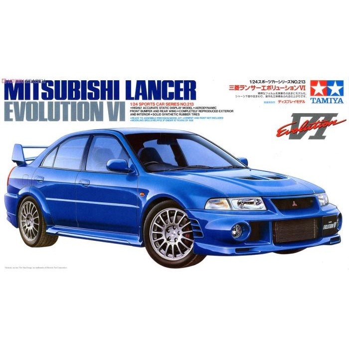 Jual Mitsubishi Lancer Evolution VI Tamiya 24213 Sports Car 1/24 mobil ...
