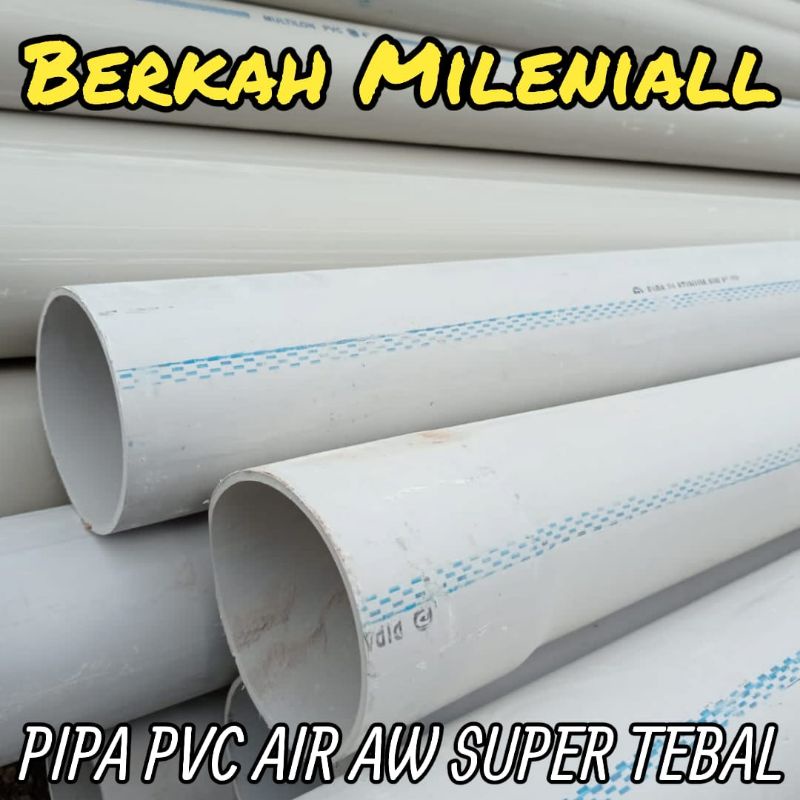 Jual PIPA PVC air Super tebal AW 4inch setengah meter 1/2 meter ...