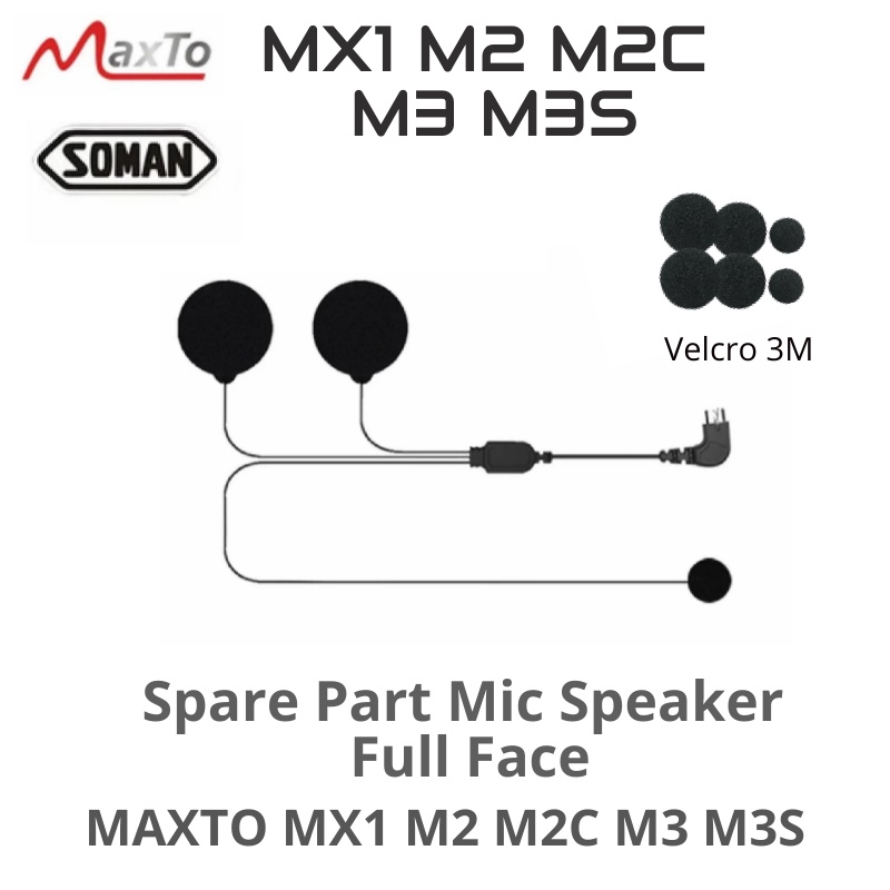 Jual Intercom Maxto Spare Part Mic Speaker Full Face Maxto M2 M2C M3 ...
