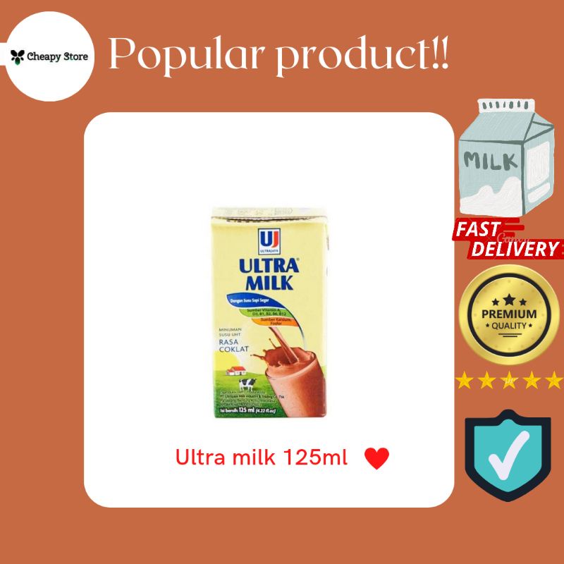 Jual Susu UHT Ultra Milk 125ml | Shopee Indonesia