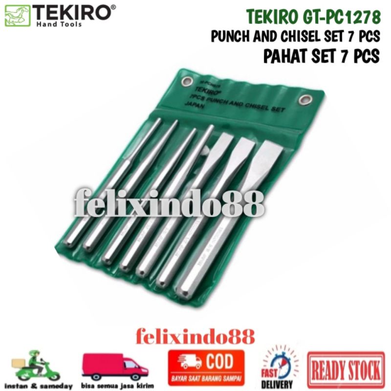 Jual PAHAT BESI SET 7 PCS TEKIRO GT-PC1278 PENITIK PLAT / PUNCH AND ...