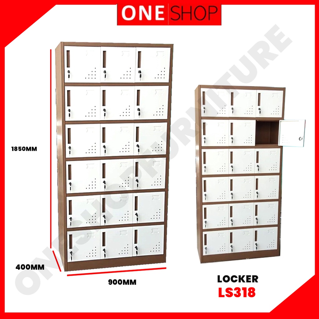 Jual Loker Besi 18 Pintu Kunci - Lemari Locker Besi Cabinet LS318 ...