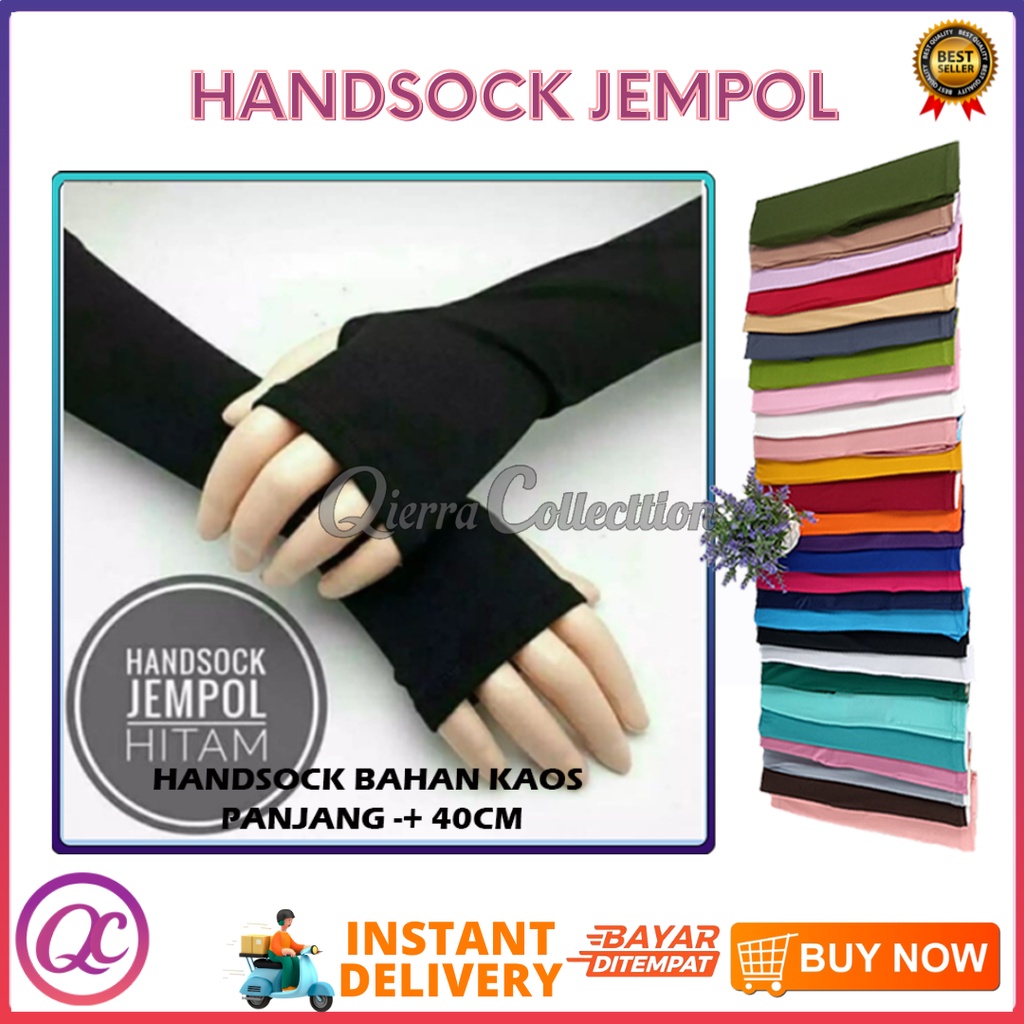 Jual Arm Sleeve Handsock Manset Tangan Jempol Lengan Panjang Jempol ...