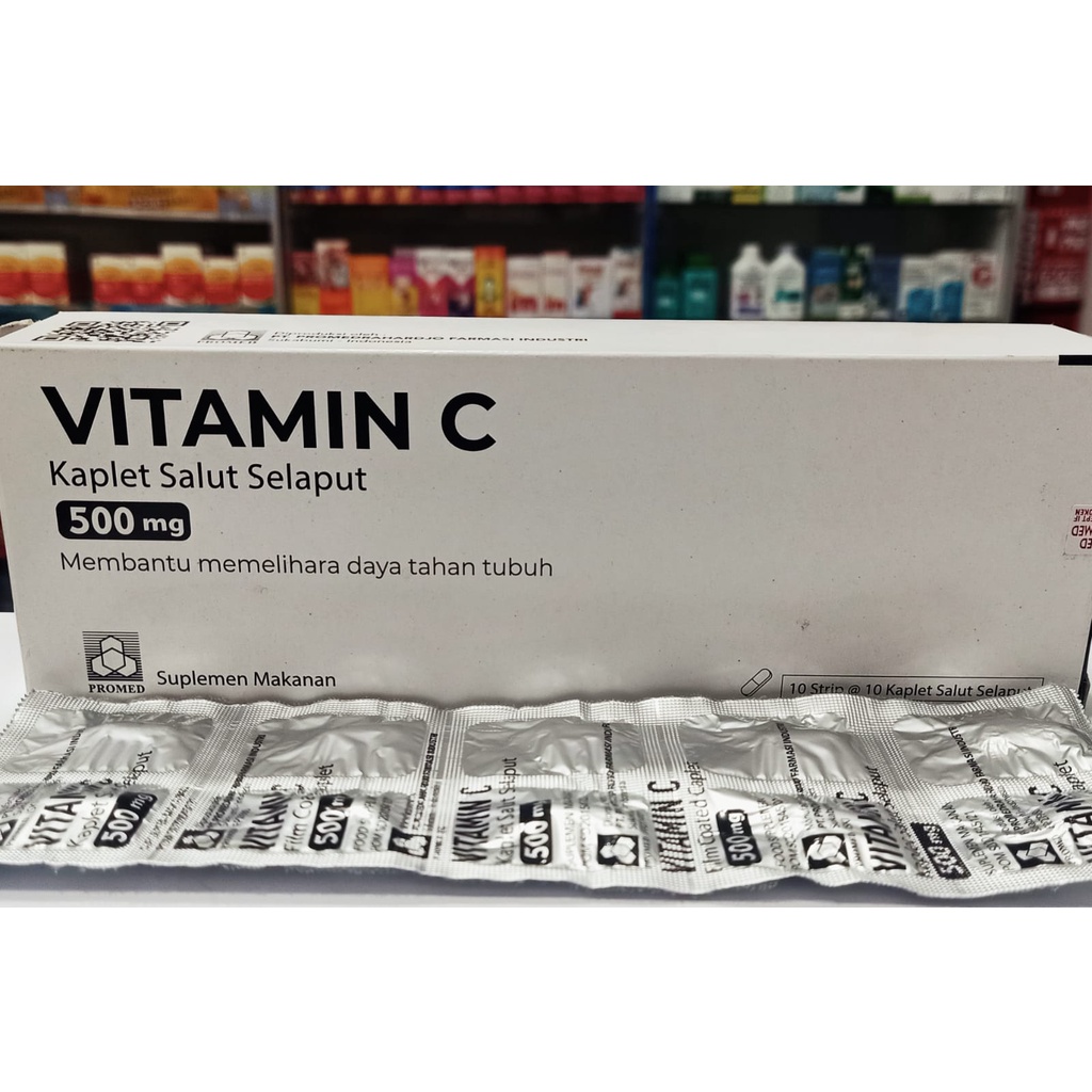 Jual Vitamin C 500MG 𝐏𝐑𝐎𝐌𝐄𝐃 𝟏 𝐒𝐓𝐑𝐈𝐏 𝐈𝐒𝐈 𝟏𝟎 𝐊𝐀𝐏𝐋𝐄𝐓 - Memelihara Daya Tahan Tubuh | Shopee Indonesia