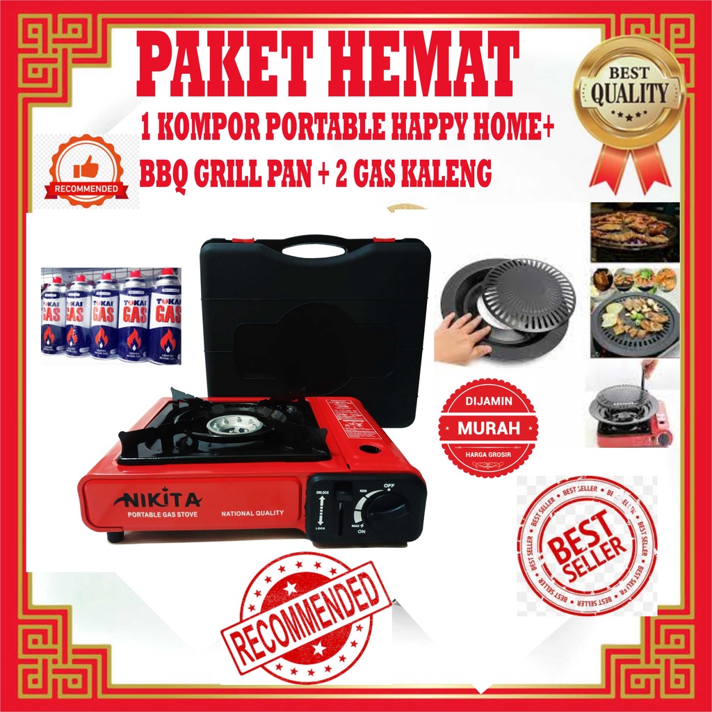 Jual TERMURAH Paket Barbeque/BBQ Set Kompor Portable 2 IN 1 free KOPER ...