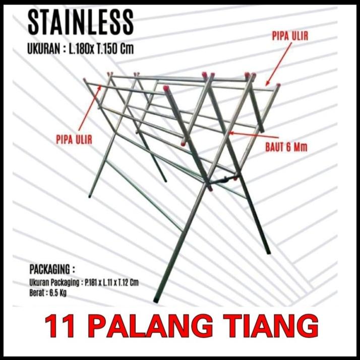 Jual Jemuran Baju Stainless Steel 180Cm Jemuran Pakaian Besi Stainless ...