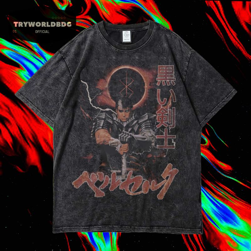 Jual TRYWORLDBDG OFFICIAL "BERSERK" KAOS OVERSIZED | KAOS WASHED ...